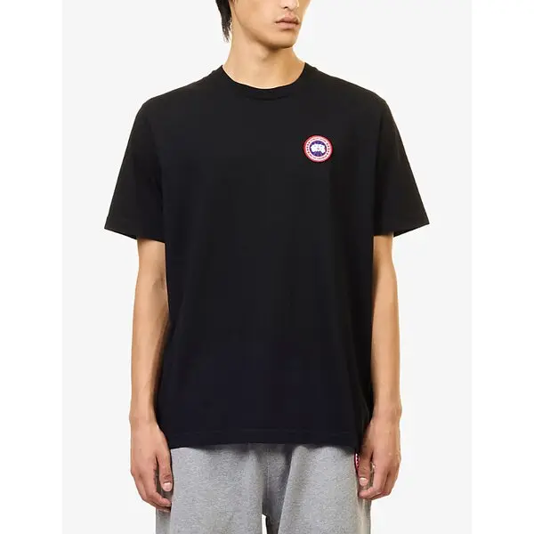 Canada Goose Ocra Logo-patch Cotton T-shirt - Black - Noir