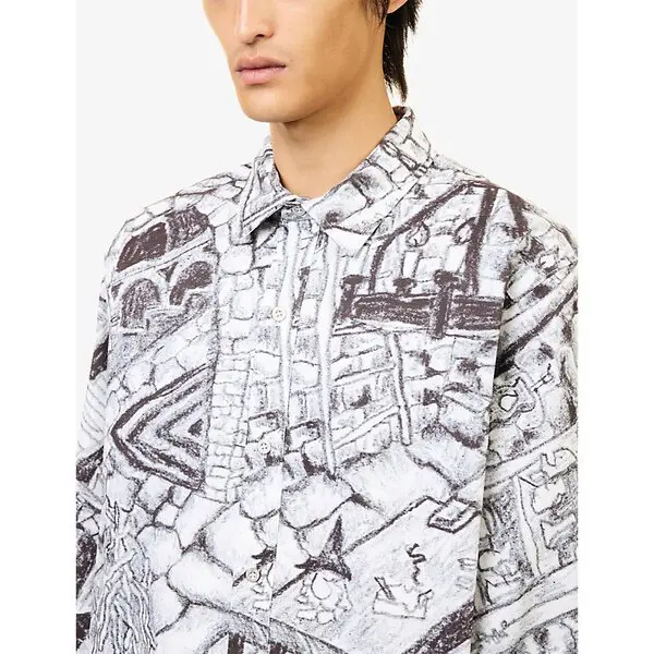 HERESY Library Patterned Cotton Shirt