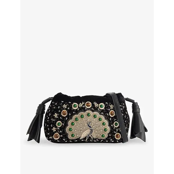 Zimmermann Cloud 91 Peacock Small Velvet Clutch