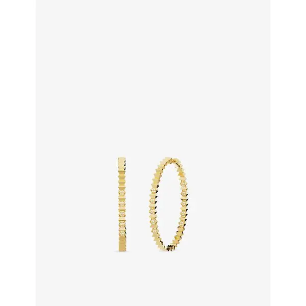 APM MONACO Up And Down Statement Alloy And Cubic Zirconia Hoop Earrings