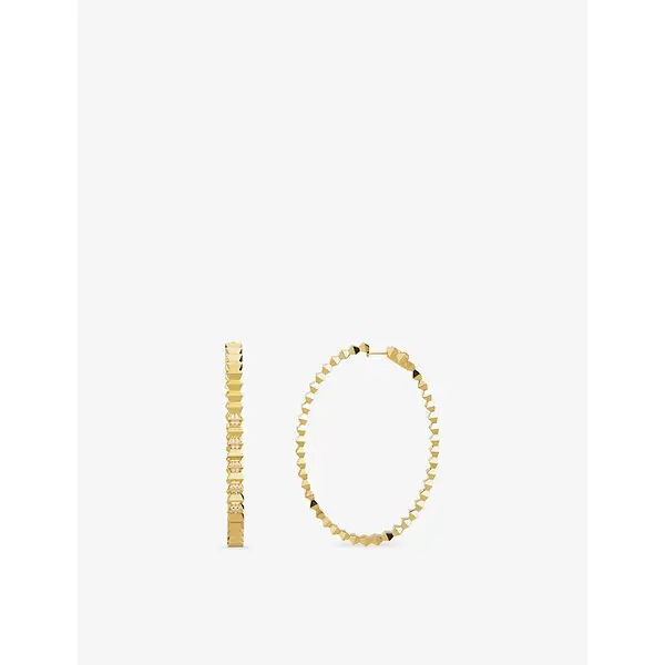 APM MONACO Up And Down Statement Alloy And Cubic Zirconia Hoop Earrings