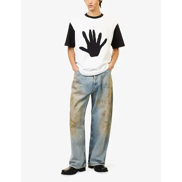 HERESY Hand-embroidered Cotton T-shirt