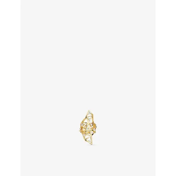APM MONACO Labyrinthe 18ct Gold-plated Alloy And Cubic Zirconia Ring - Yellow