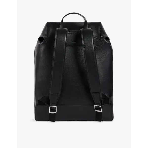Sandro Buckled Leather Backpack