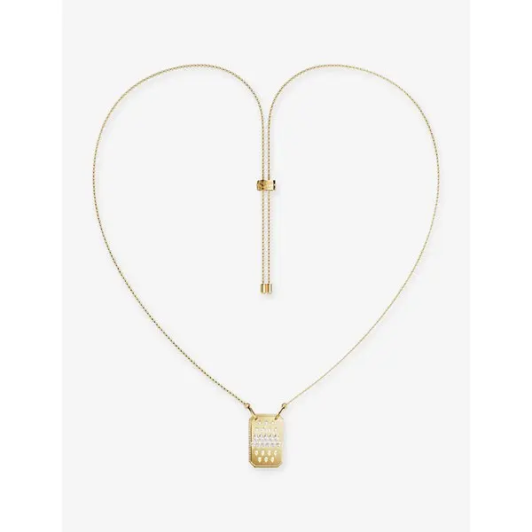 APM MONACO Les Gouttelettes 18ct Gold-plated Alloy And Cubic Zirconia Necklace - Yellow