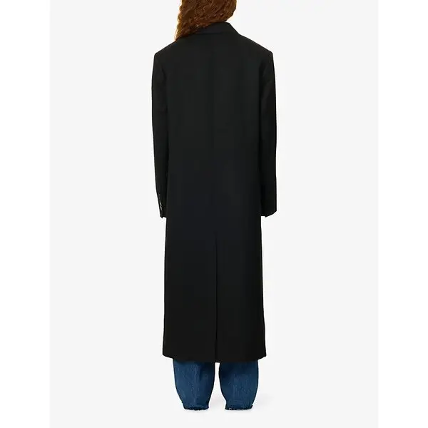 THE FRANKIE SHOP Jane Longline Double-breasted Woven Coat