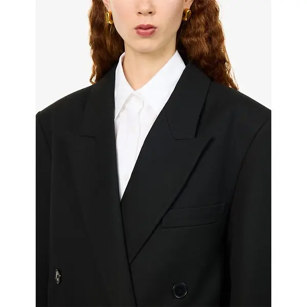 THE FRANKIE SHOP Jane Longline Double-breasted Woven Coat