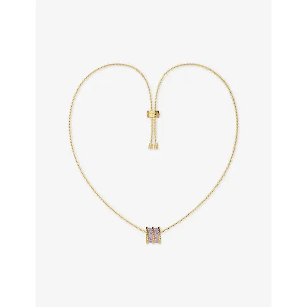 APM MONACO Cordage Double Lilas Alloy And Lab-grown Glass-ceramic Pendant Necklace - Yellow