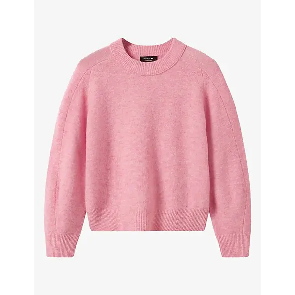 Whistles Ribbed-trim Wool-blend Jumper