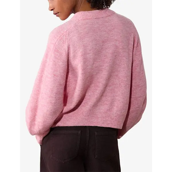 Whistles Ribbed-trim Wool-blend Jumper