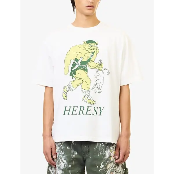 HERESY Brand-print Cotton T-shirt
