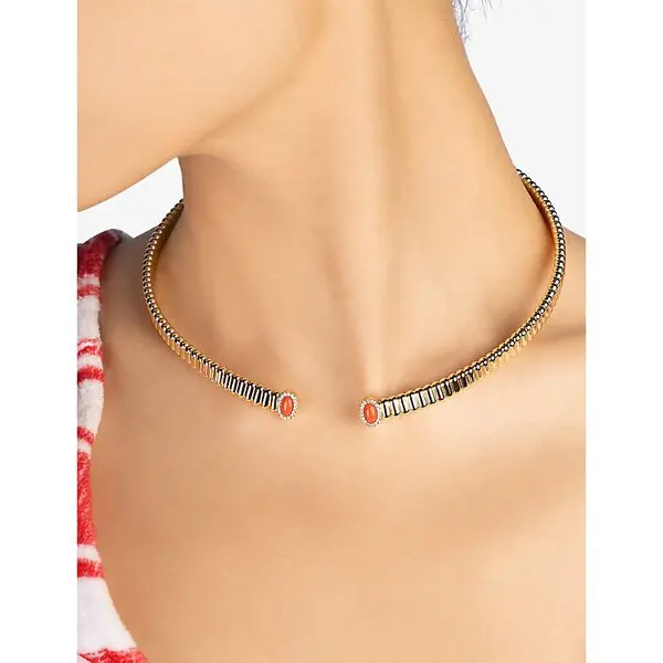 APM MONACO Les Calanques Statement Alloy And Cubic Zirconia Choker Necklace