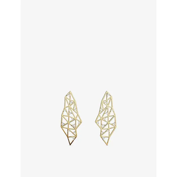 APM MONACO Labyrinthe Statement Alloy And Cubic Zirconia Drop Earrings