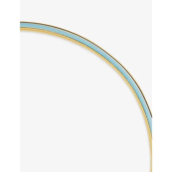 APM MONACO Riviera 18ct Gold-plated Alloy And Blue Enamel Necklace - Yellow