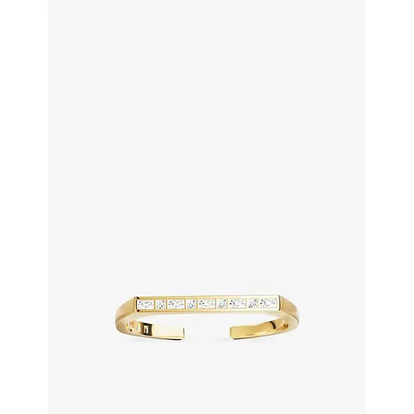 APM MONACO Les Reflets 18ct -gold Plated Alloy And Cubic Zirconia Ring