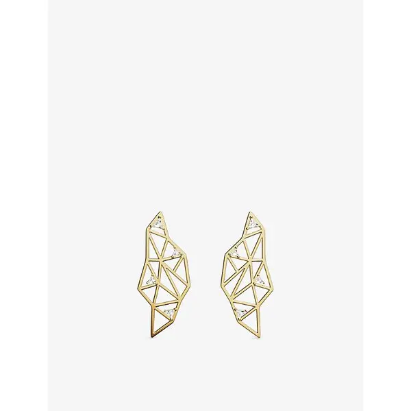 APM MONACO Labyrinthe Alloy And Cubic Zirconia Drop Earrings - Yellow