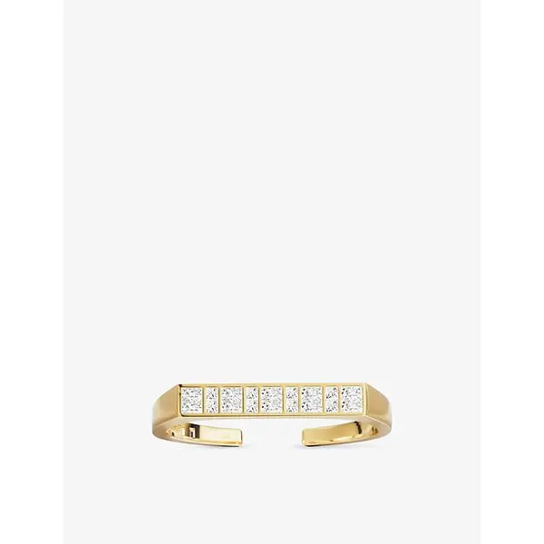 APM MONACO Les Reflets 18ct -gold Plated Alloy And Cubic Zirconia Bracelet - Yellow
