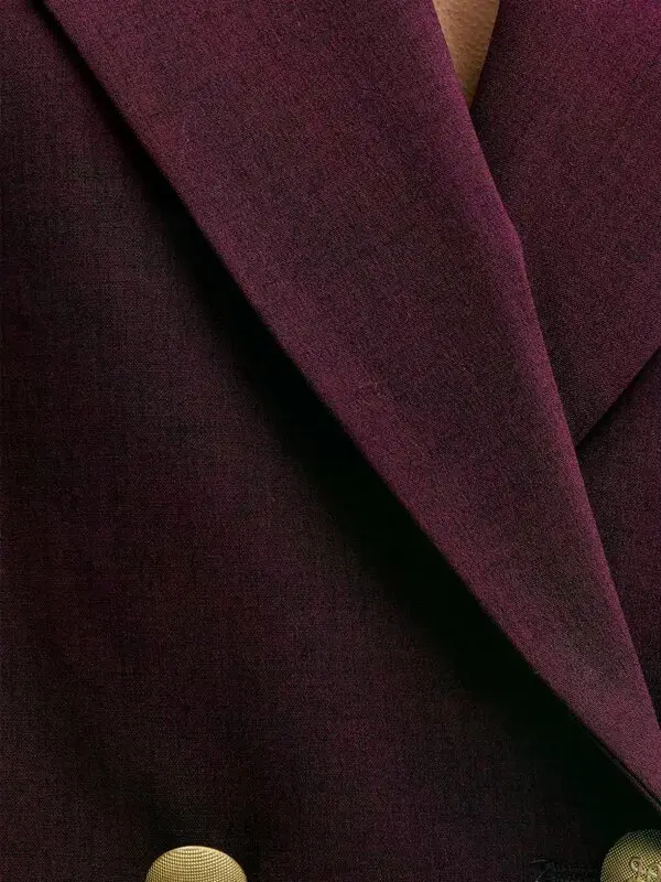 HAVEONE Double-breasted Cropped Jacket