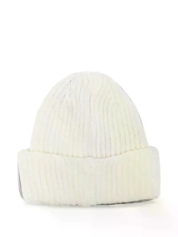 C.P. COMPANY Goggle-detail Ribbed Beanie Hat