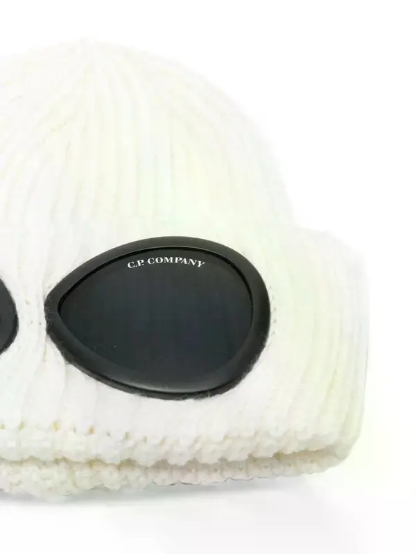 C.P. COMPANY Goggle-detail Ribbed Beanie Hat