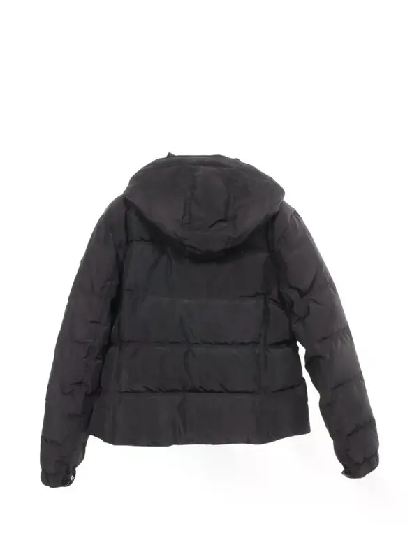 Prada 2010s Enamel Triangle Logo Puffer Jacket