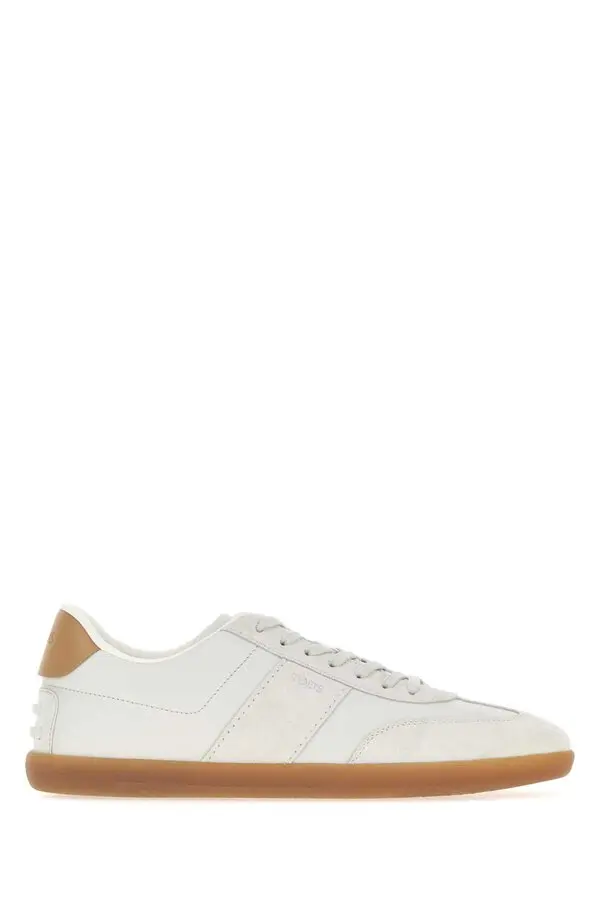 TOD`S Tod's Chalk Leather And Suede Lace-up Sneaker