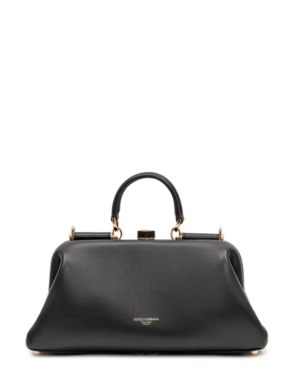 Dolce & Gabbana Lambskin Leather Shoulder Crossbody Bag - Nero