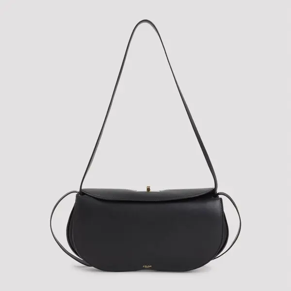 Celine Hot Dog Mini Shoulder Handbag - Black