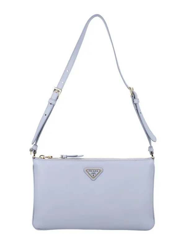 Prada Leather Pouch Shoulder Bag 14 Cm X 24.5 Cm