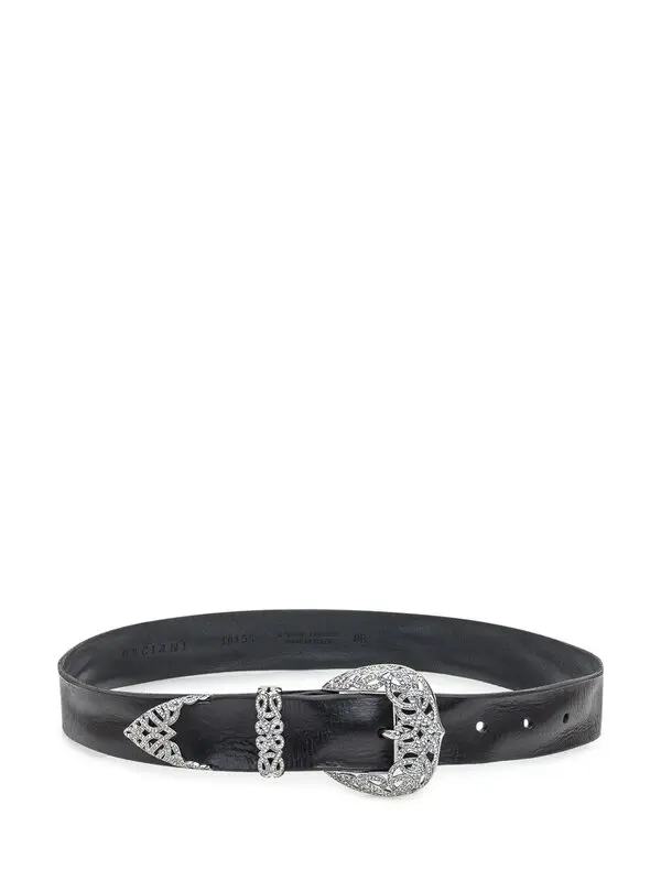 Orciani Elegantly Crafted Leather Belt With Jewel Buckle