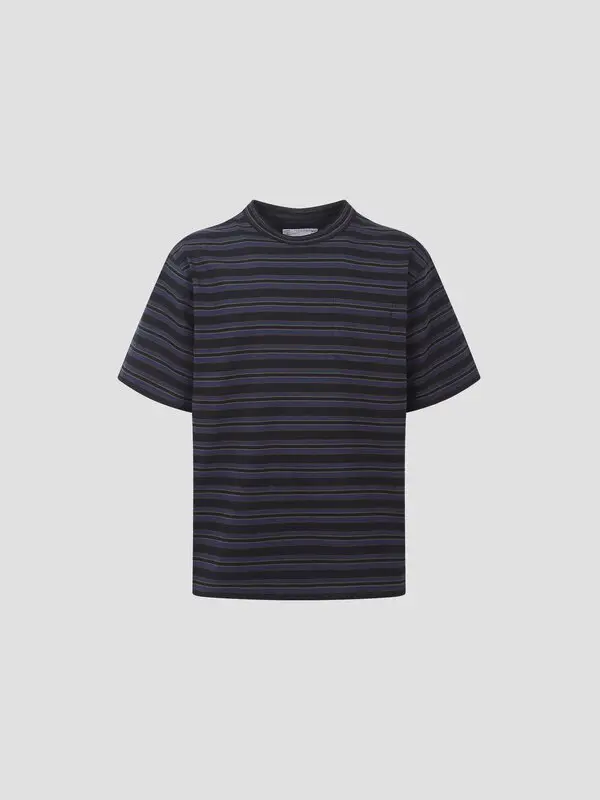 Sacai Horizontal Striped T-shirt - Black/navy
