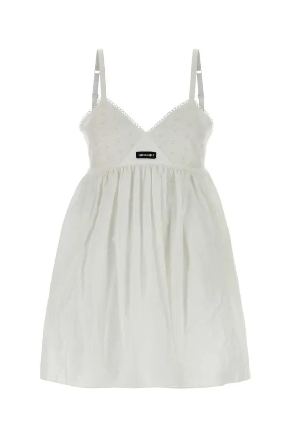 Miu Miu Cotton Blend Mini Dress