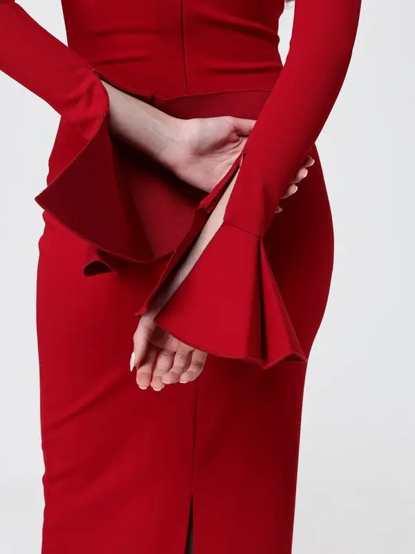 Solace London Long Criªpe Dress