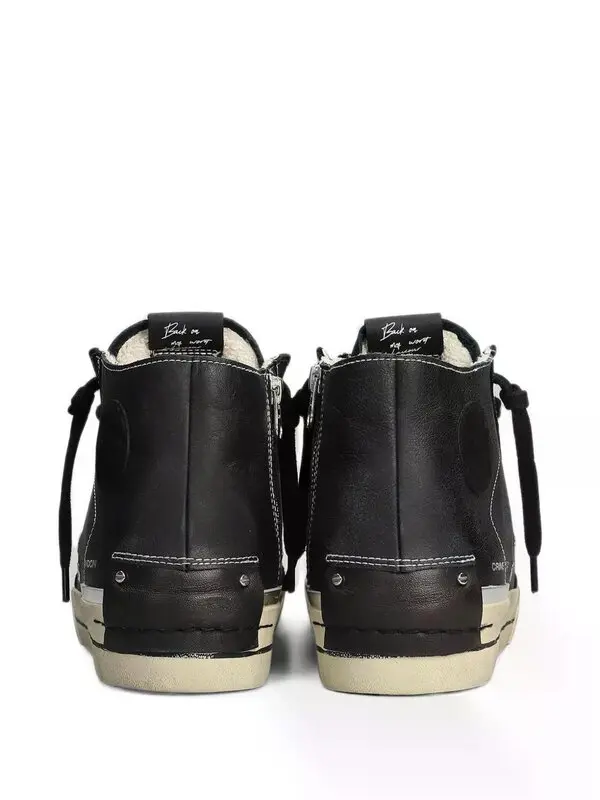 CRIME LONDON Distressed-effect High-top Sneakers