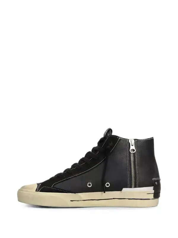 CRIME LONDON Distressed-effect High-top Sneakers