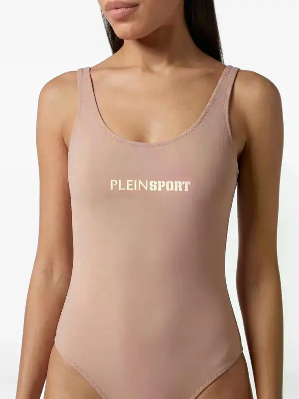 PLEIN SPORT Logo-print Scoop-neck Swimsuit