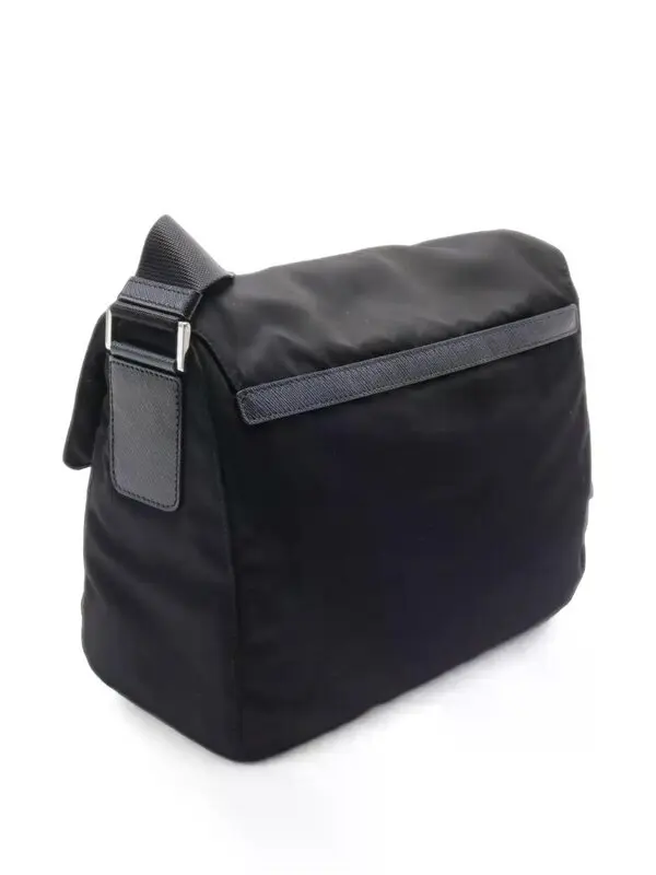 Prada Vela Saffiano Leather Shoulder Bag