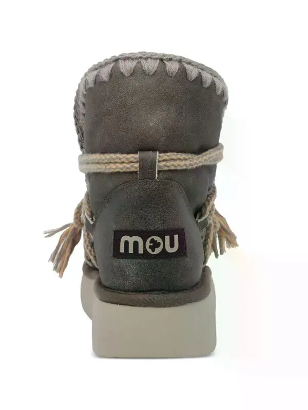 Mou Eskimo Crochet-trim Lace-up Boots