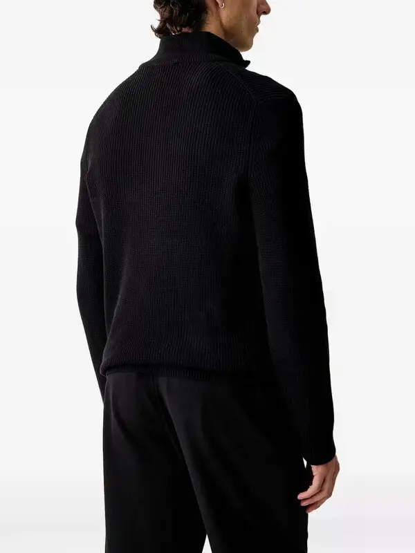 Marc O'polo Ribbed-knit Half-zip Sweater