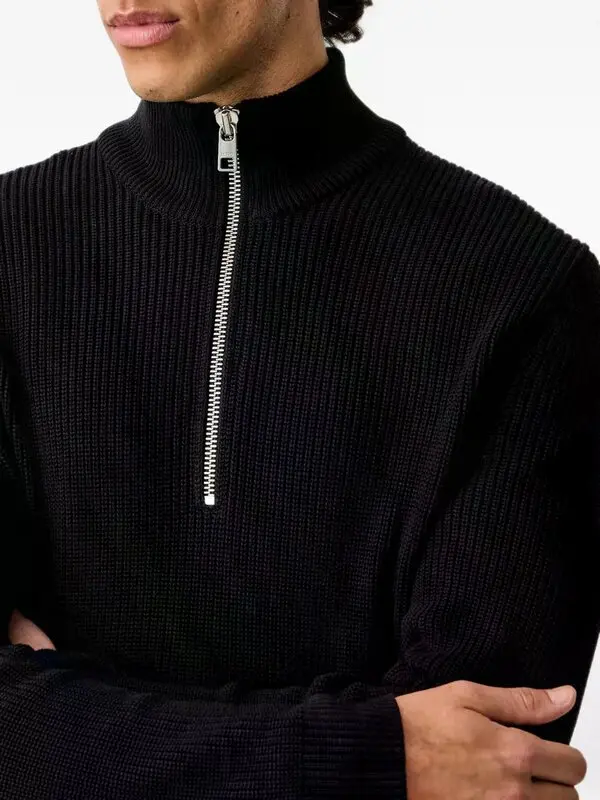 Marc O'polo Ribbed-knit Half-zip Sweater