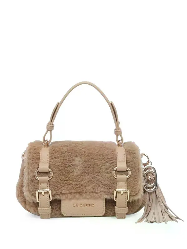 LA CARRIE Atena Teddy Faux-fur Tote Bag - Neutrals