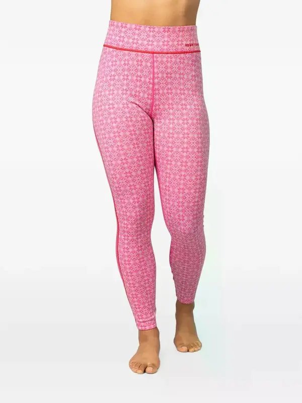 Kari Traa Rose Light Patterned High-waisted Base Layer Leggings