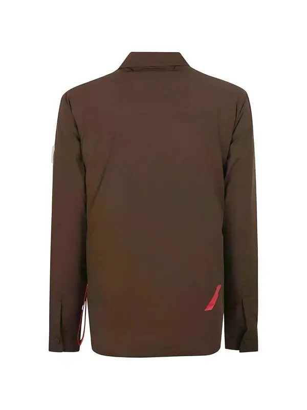 AFTER/LABEL Bellunon Logo-patch Button-down Jacket - Brown