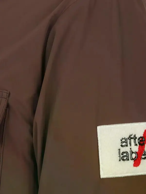 AFTER/LABEL Bellunon Logo-patch Button-down Jacket - Brown