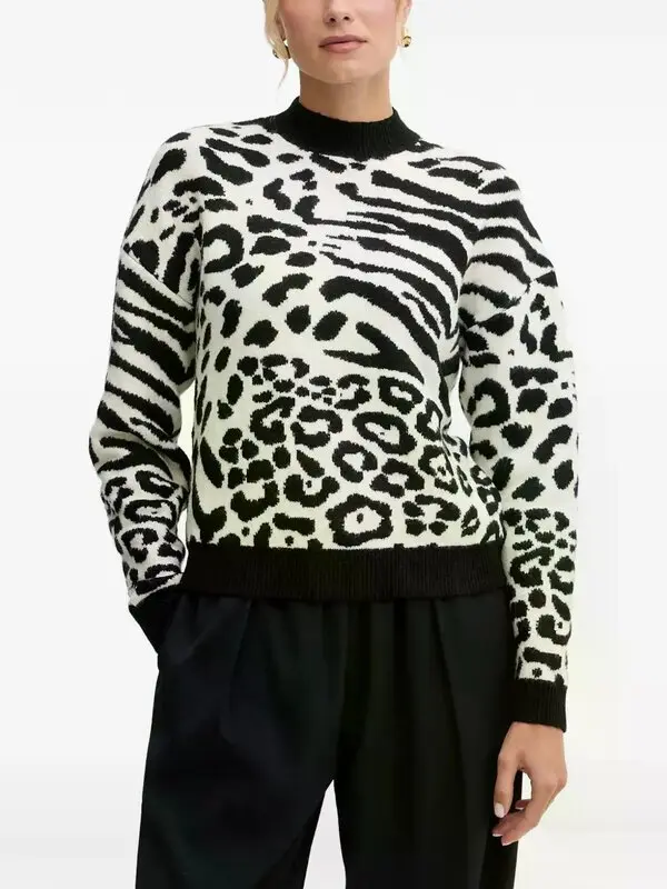 MORGAN Animal-print Sweater
