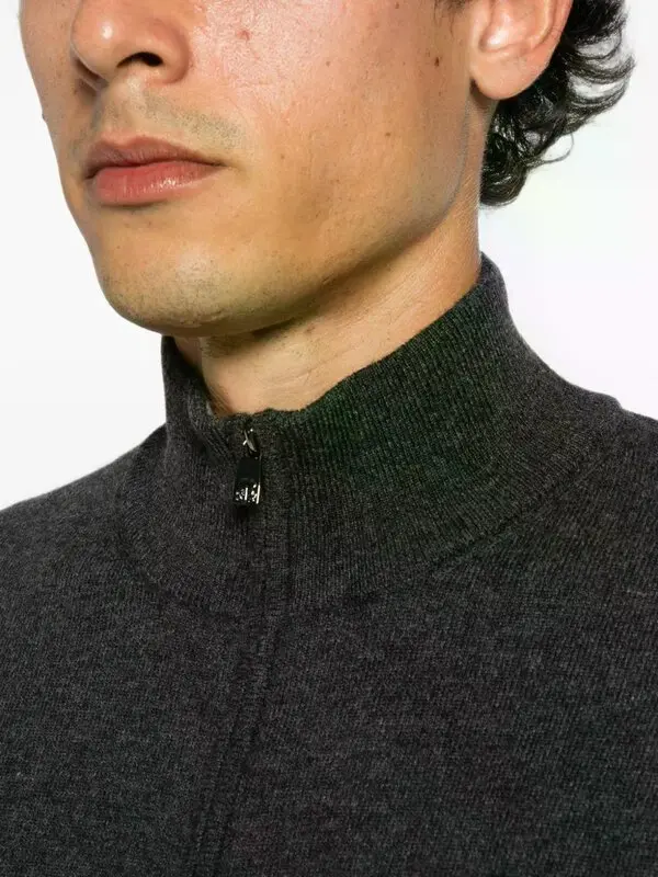 Corneliani Zip-up High-neck Sweater