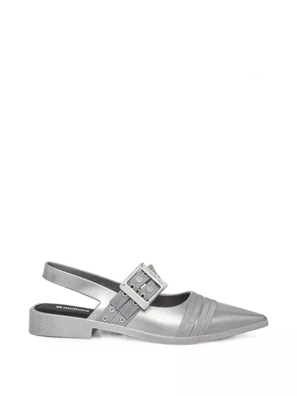 Melissa Ladylike Buckle-fastening Pointed-toe Ballet Flats