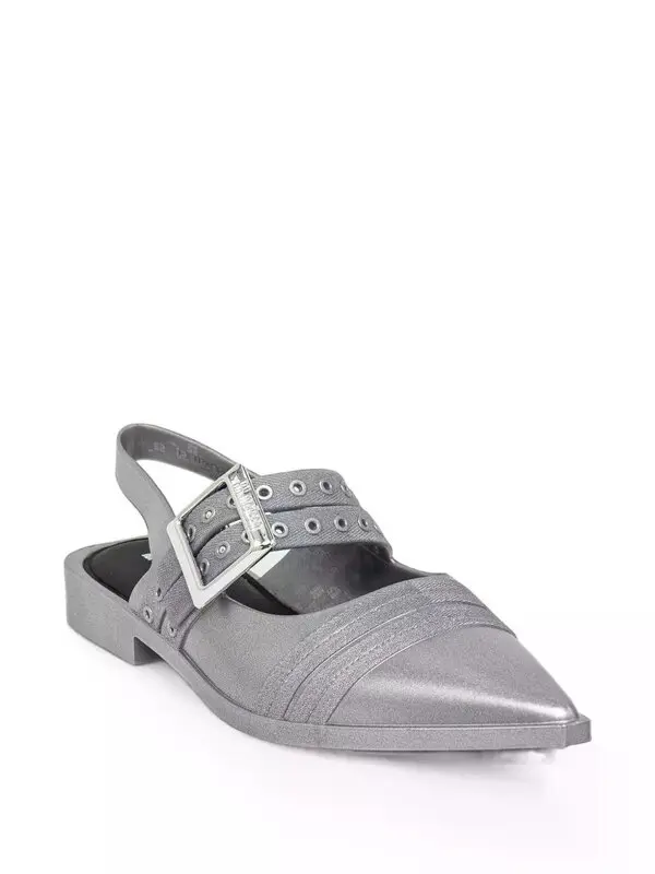 Melissa Ladylike Buckle-fastening Pointed-toe Ballet Flats