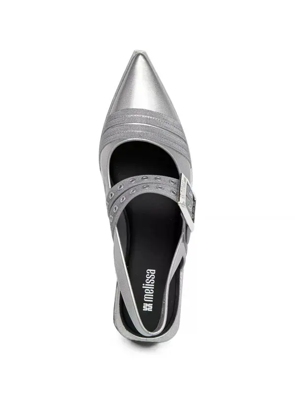 Melissa Ladylike Buckle-fastening Pointed-toe Ballet Flats