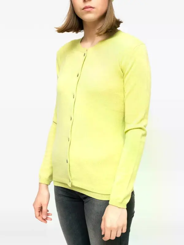 LA ROSE Cashmere Button-up Cardigan
